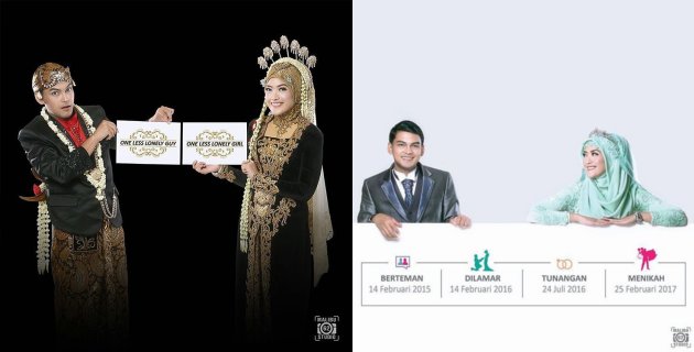 Foto-Foto Pernikahan Syar'i dan Romantis Ridwan Ghani dan Adhitya Putri