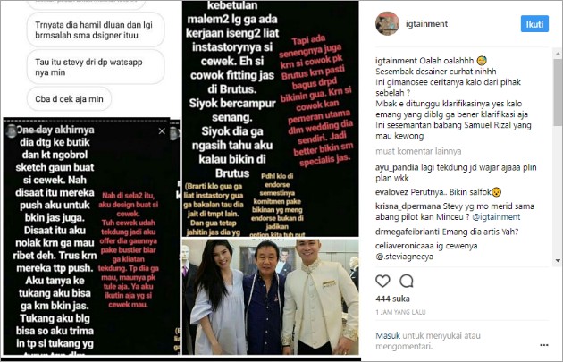 Jelang Nikah, Muncul Isu Mantan Samuel Rizal Hamil dan Berseteru Soal ...