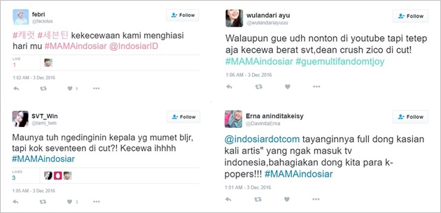 Sempat Banjir Ucapan Terima Kasih, Tayangan MAMA 2016 Indosiar Dikritik ...
