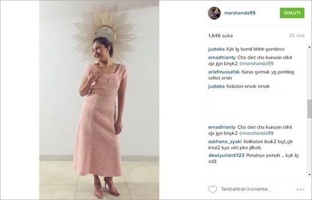 Gara-Gara Foto Ini, Marshanda Malah Dituding Haters Lagi Hamil