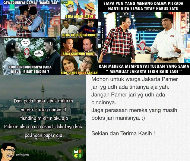 Bikin Ngakak, Meme-Meme Kocak Ini Cairkan Ketegangan Pilkada DKI 2017