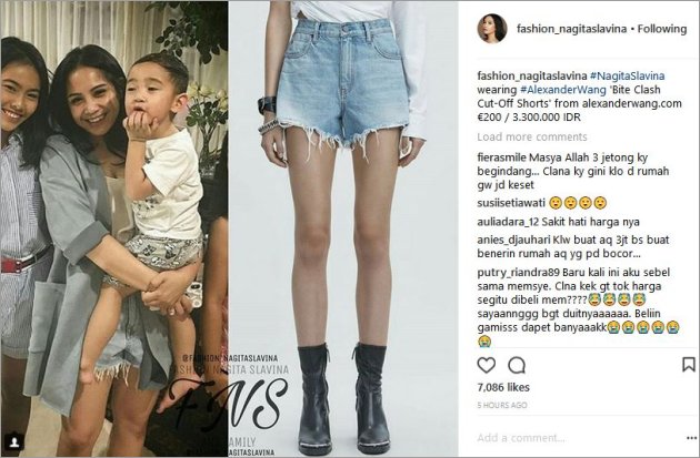 Nagita Slavina Pakai Hot Pants Robek-Robek, Netter Syok Lihat Harganya
