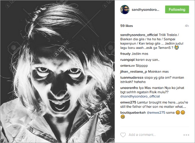 Pacar Diejek Adik Sarah Sechan, Sandhy Sondoro Sebut Mantan Istri Gila?