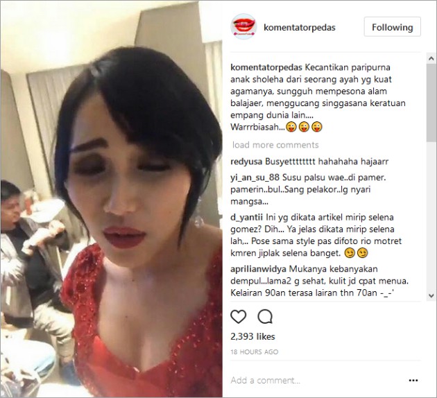 Pakai Gaun Merah Nan Seksi, Belahan Dada Ayu Ting Ting Disindir Palsu