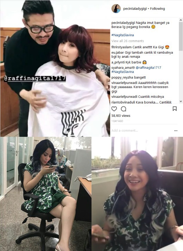 Pakai Wig dan Pamer Paha Seksi, Nagita Tak Mau Kalah Saing dari Ayu Ting Ting?