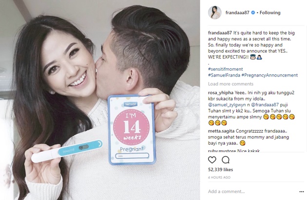 Berbahagia, Samuel Zylgwyn dan Franda Menanti Kehadiran Anak Pertama