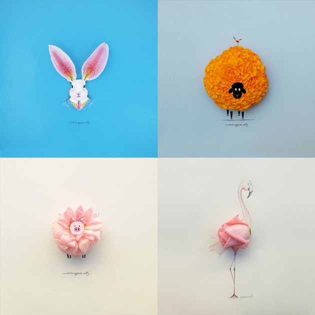 Seniman Ini Sulap Bunga dan Ranting Pohon Jadi Lukisan, Seperti Apa?