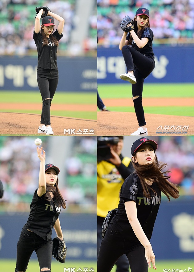 Keren Abis, Begini Gaya Jeon Somi Jadi Pelempar Pertama Pertandingan ...