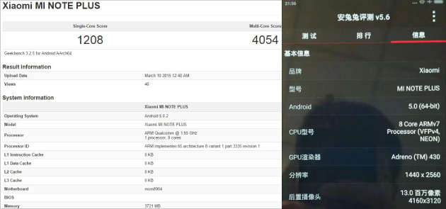 Xiaomi Mi Note Plus Bakal Usung RAM 4GB?
