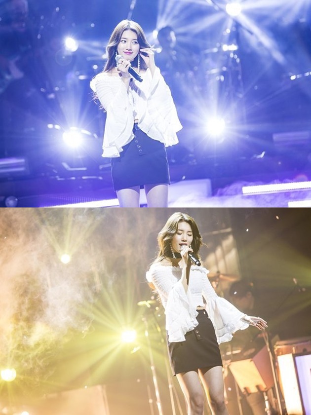 Siap-Siap Dibikin Silau Cantiknya Suzy Nyanyi di Panggung 'Party People'