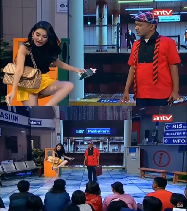 Tak Kapok Dikritik Nagita, Ayu Ting Ting Pakai Rok Mini dan Angkat Kaki Depan Ruben