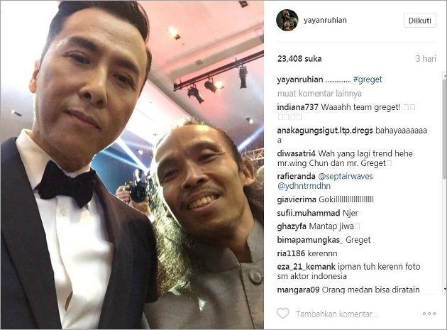 Yayan Ruhian Pamer Pose Bareng Donnie Yen, Netter: Ini Baru Greget